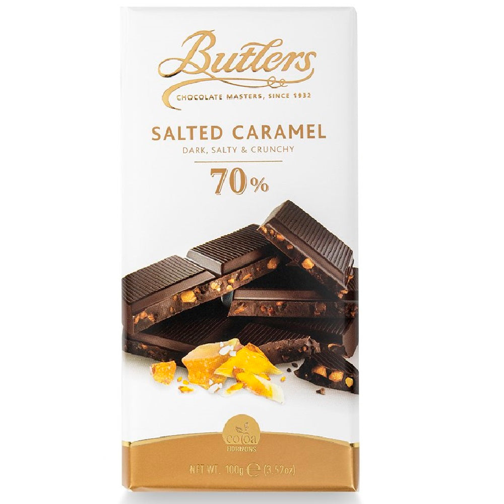 Butlers 70% Salted Caramel Dark Chocolate Bar 100g - Ardkeen Quality ...