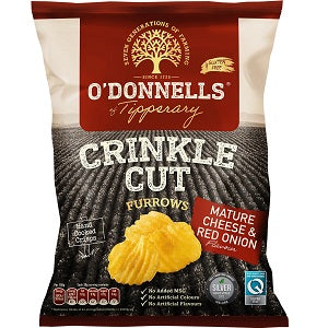 O'Donnells Crinkle Cut Furrows Mature Cheese & Red Onion 125g - Ardkeen ...