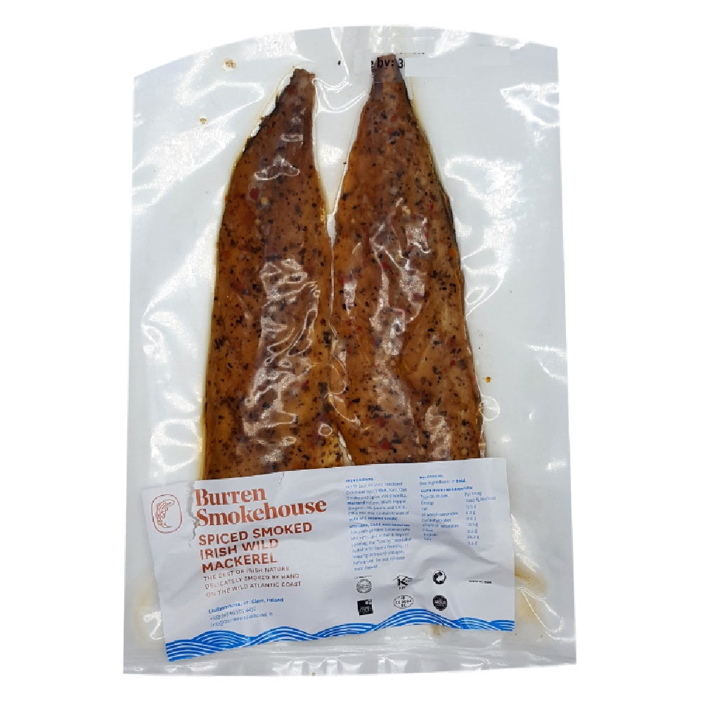Burren Smokehouse Spiced Smoked Irish Wild Mackerel 150g - Ardkeen ...