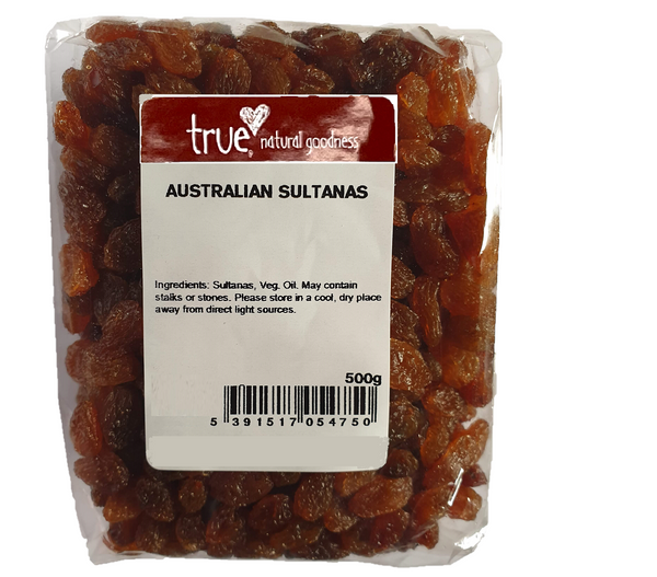 True Natural Goodness Australian Sultanas 500g - Ardkeen Quality Food Store